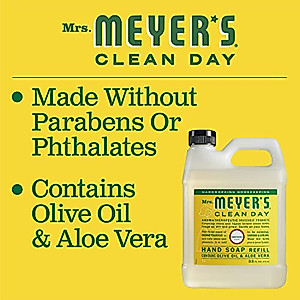 MRS. MEYER'S CLEAN DAY Hand Soap Refill, Honeysuckle, 33 Fl Oz (Pack of 2)