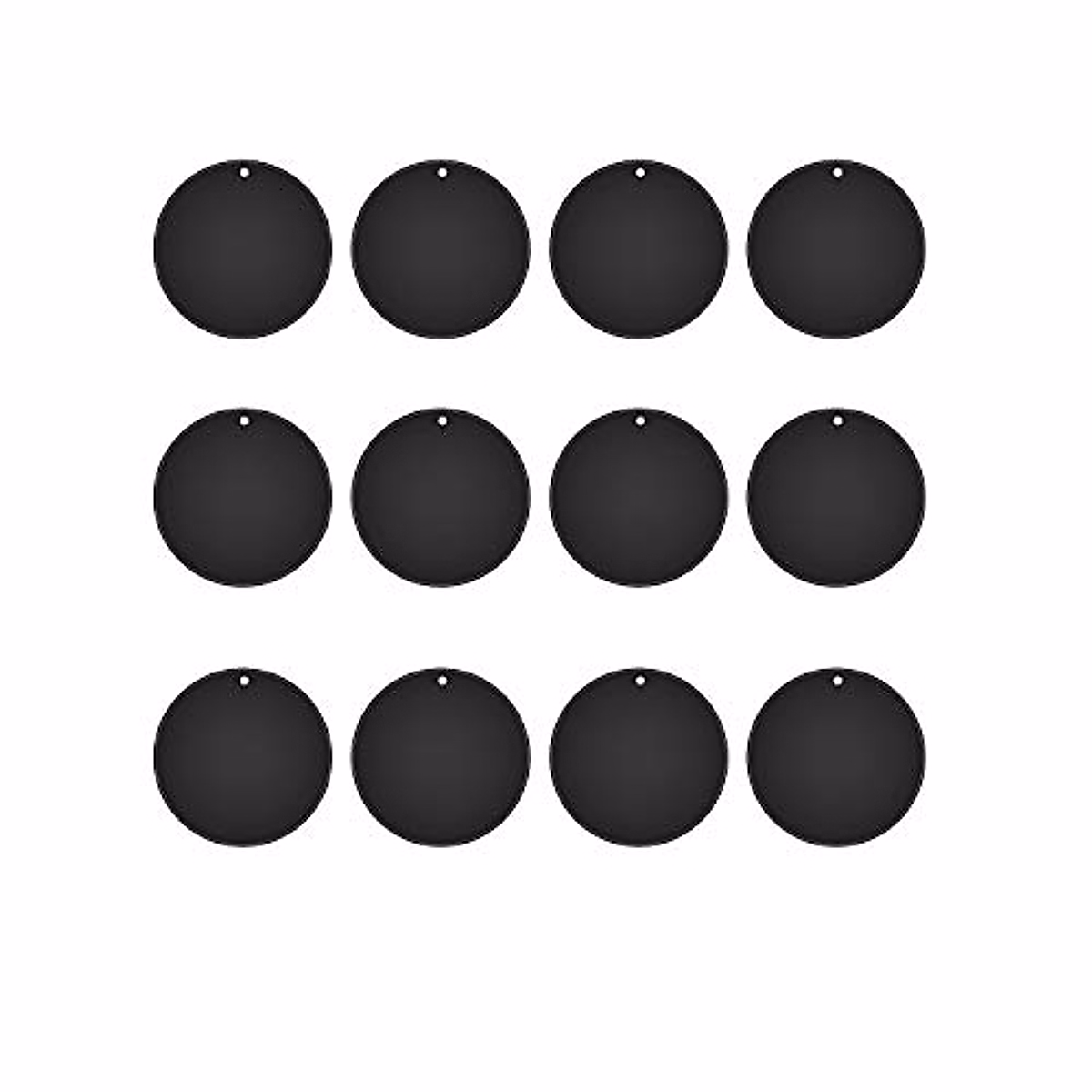 Mount Metal Plate（12Pack） for Magnetic Car Mount Phone Holder with Full Adhesive for Phone Magnet, Magnetic Mount, Car Mount Magnet-12X Round (Black)
