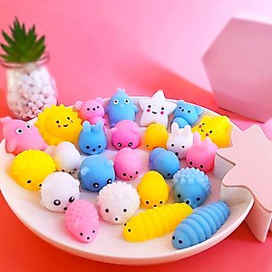 Kannove Mini Kawaii Mochi Squishy Party Favors Toys for Toddlers (24 Pack), Kids Goodie Bag Stuffers Fillers, Small Classroom Treats Prizes Gifts for Boys Girls