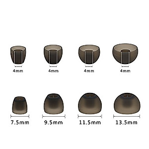 ALXCD Eartips Compatible with Sennheiser Momentum HD1 in-Ear Earbud, XS/S/M/L 4 Sizes 8 Pair Soft Silicone Replacement Ear Tips Adapters, Compatible with Sennheiser Earphone Momentum (8 Pairs)