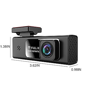 Smart Dash Cam, 1080P FHD Dash Camera for Cars, Smart Dash Camera for Cars, Built-in G-Sensor, WDR, Super Night Vision, Loop Recording, Parking Monitor