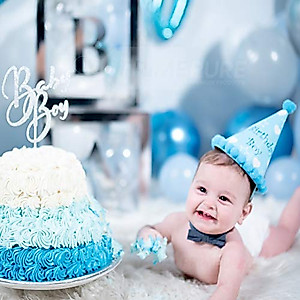 Baby Shower Decorations Boy | 129 Piece Kit with Birthday Balloons | Blue Balloon Arch| Navy Blue Balloons| Baby Blue Balloons| Blue Balloon Garland | Baby Boy Baby Shower Decorations | Its a boy
