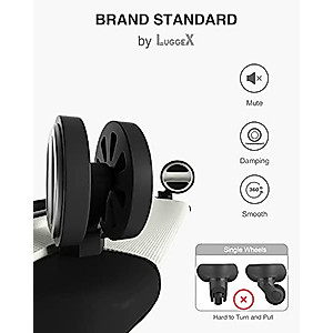 LUGGEX White Luggage Sets 3 Piece - Expandable Carry on Luggage Set with Spinner Wheels - Lightweight Versatile Shopping and Sightseeing.(White Suitcase)