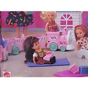 Barbie KELLY Nursery School Playset w Blackboard, Sink Unit, Train & MORE! (1996 Arcotoys, Mattel)