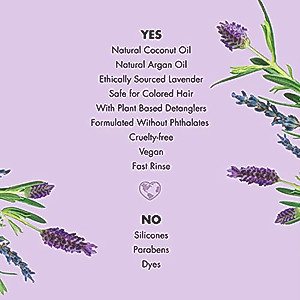 Love Beauty and Planet Smooth and Serene Dry Hair Conditioner Argan Oil & Lavender for Frizz Control Paraben Free, Silicone Free and Vegan Dry Hair Treatment 32.3 oz