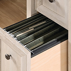 Sauder Edge Water Computer Desk, L: 59.06" x W: 23.23" x H: 29.02", Chalked Chestnut finish