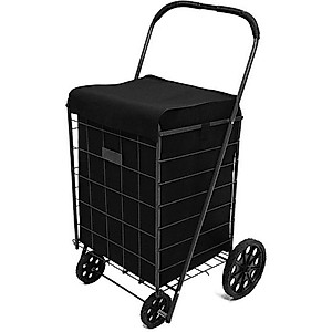 PrimeTrendz Shopping Cart Liner 18" X 15" X 24" | BLACK | Square Bottom Fits Snugly Into a Standard Shopping Cart | (This listing is for the Liner Only, Shopping Cart not included)