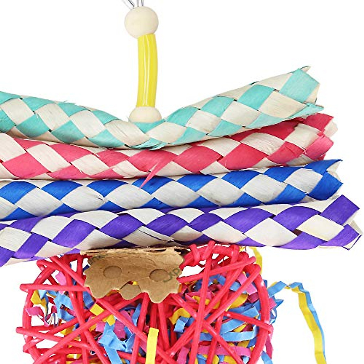 Bonka Bird Toys 1730 Foraging Heart Forage Shredding Natural Parrot Quaker Parrotlet Cockatoo Finch