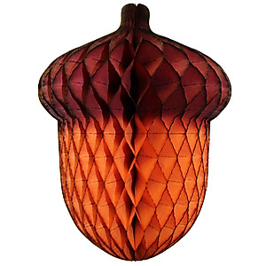 3-Pack 14 Inch Honeycomb Tissue Acorn Decoration