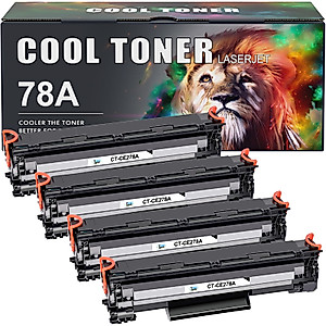 Cool Toner Compatible Toner Cartridge Replacement for HP 78A CE278A Toner HP Laserjet 1536dnf MFP P1606dn 1606dn P1606 HP Laserjet MFP M1536dnf P1566 P1560 Toner Cartridge Printer Ink (Black, 4-Pack)