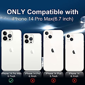 Wilbur Designed for iPhone 14 Pro Max Case Clear,[Anti-Yellowing & Non-Slip] Transparent Shockproof Protective Phone Cases Slim Thin Cute Cover for iPhone 14 Pro Max Released 2022