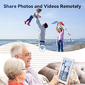Frameo WiFi Digital Picture Frame, 10.1 Inch Smart Digital Photo Frame with 16GB Storage 1280x800 IPS HD Touch Screen, Auto-Rotate, Easy Setup to Share Photos or Videos Remotely via App from Anywhere