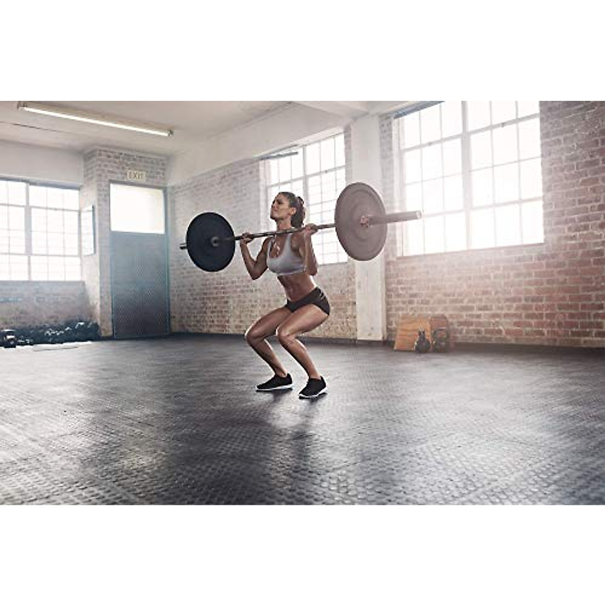 Clout Fitness Olympic Barbell Clamps Collars Quick Release Pair of Locking Weight Clips Fit 2 Inch Barbell for Weightlifting Red