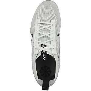 Nike Mens Air Vapormax 2021 FK White/White/Black/Metallic Silver 10 D - Medium