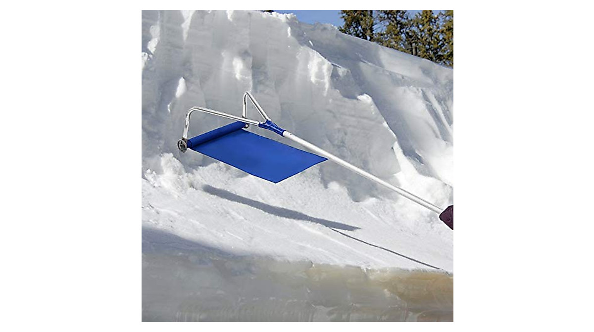 GYMAX Snow Roof Rake, 21FT Aluminum Roof Rake with Extendable Handle ...