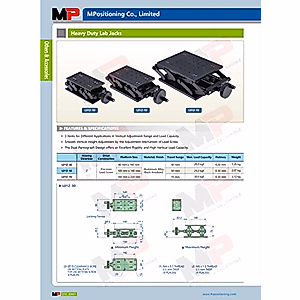 Lab Scissors Jack, MPositioning L01Z-70 Aluminum Laboratory Jack Lift Table 160 x 220 Platform Size, Smooth Motion in 70 mm Z Axia, Support Loading 30kg