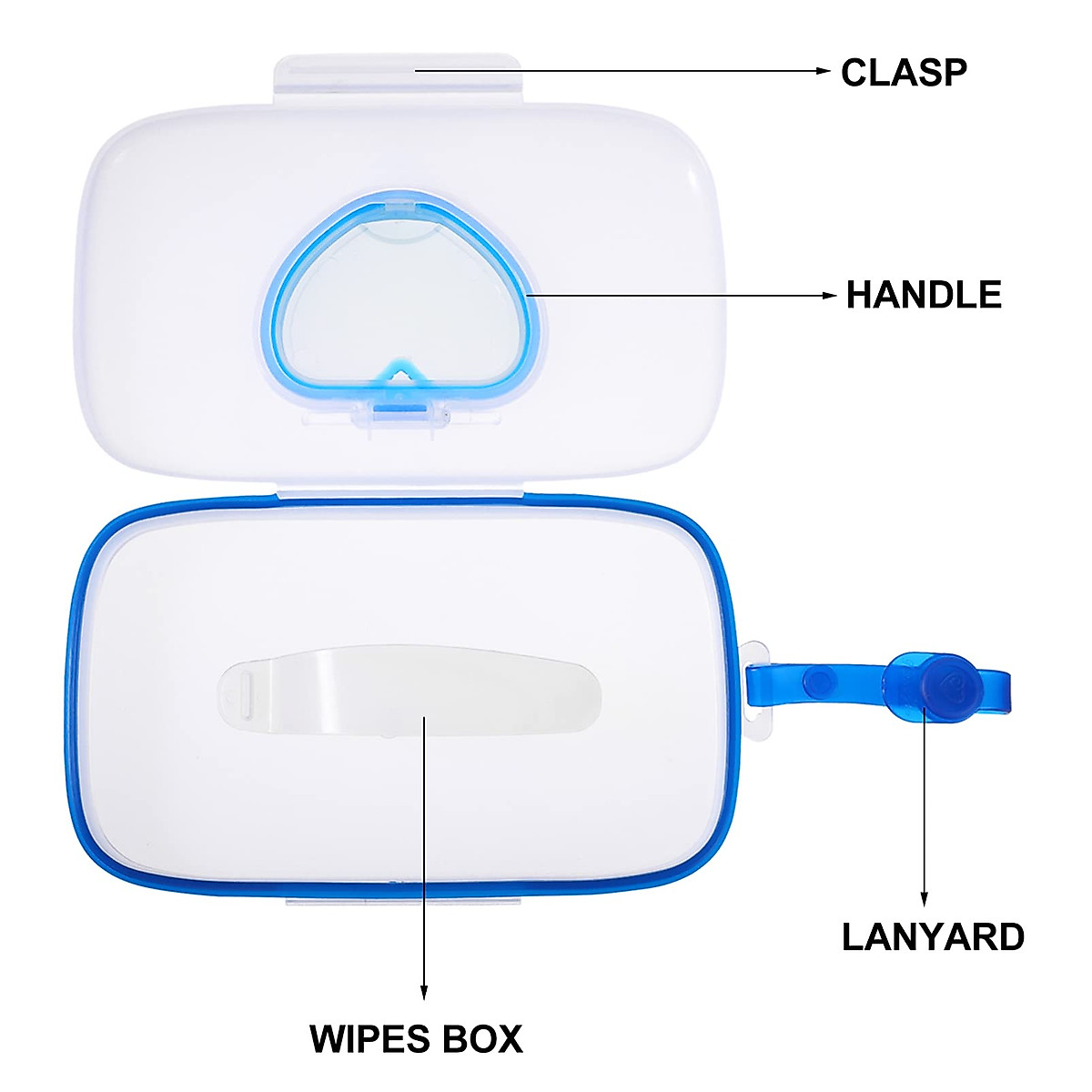 Baby Wipes Dispenser Case Travel Tissue Dispenser Portable Baby Wipe Dispenser Refillable Baby Wipe Diaper Wipe Case for Travel Home Office Pouch Cars Diaper Wipe Holders