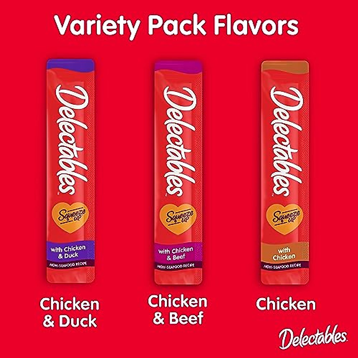 Delectables Squeeze Up Non-Seafood Variety Pack Lickable Cat Treat, 20 Count (Pack of 1)
