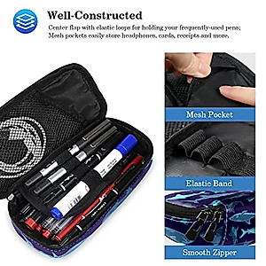 Sharks Sea Ocean School Backpack Bags Set Bookbags Teen Girls Boys Daypack with Pencil Case for Elementary Preschool