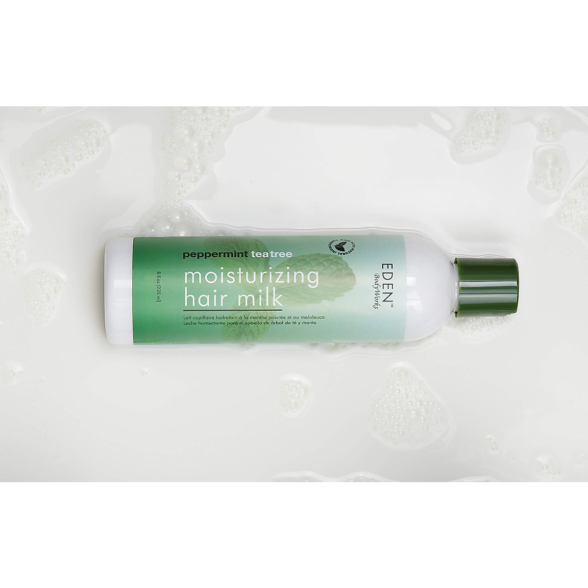 EDEN BodyWorks Peppermint Tea Tree Hair Milk | 8 oz | Moisturize, Nourish, & Refresh Hair and Scalp - Packaging May Vary