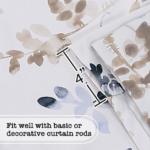 Mightree Blackout Tie Up Curtains for Windows, Three-Layer Woven Roman Curtains, Thermal Insulated Balloon Curtain, Shade Rod Valance Curtains for Kitchen, Living Room, Bedroom, Brown, 42" Wx63 L