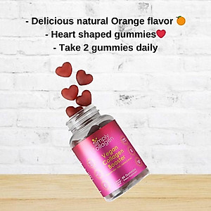 Simply Collagen® Vegan Collagen Booster Gummies for Women & Men - Promotes Youthful & Beautiful Skin, Hair, Nails & Lashes - Key Amino Acids & Antioxidants with Biotin, Vitamins A,C, & E