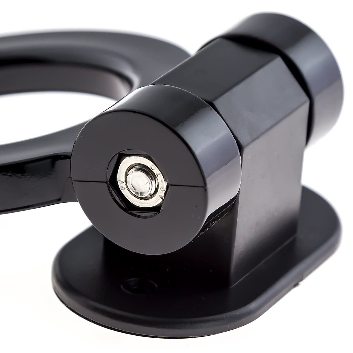 Xotic Tech JDM Track Racing Style Bumper Trailer Tow Hook Ring Decoration Sticker Universal Fit All Car Truck SUV, Black