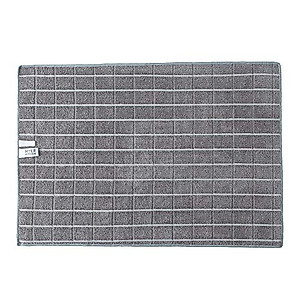 Microfiber Dish Towels - Soft, Super Absorbent and Lint Free Kitchen Towels - 8 Pack (Lattice Designed Gray Colors) - 26 x 18 Inch