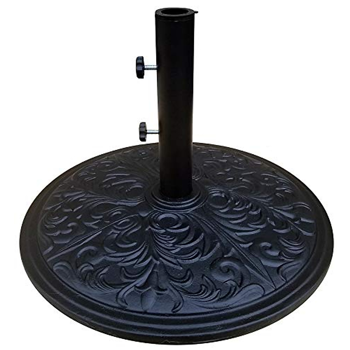 Tropishade Umbrella Base Cast Iron with Black Powder Coating Weight 50 lbs