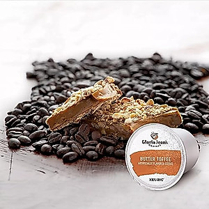 Gloria Jean's Coffees Butter Toffee, Single-Serve Keurig K-Cup Pods, Flavored Medium Roast Coffee, 24 Count (Pack of 1)