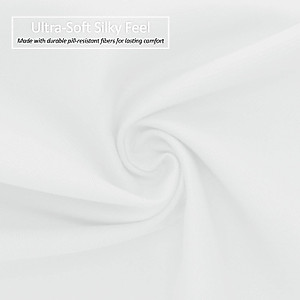 Nestl Double Brushed White Duvet Cover King Size 3 Piece Soft King Duvet Cover Set + King White Pillow Shams Set of 2