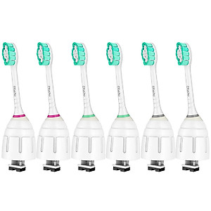 Ofashu Replacement Toothbrush Brush Heads for Philips Sonicare E Series Essence Elite Xtreme Advance CleanCare All Screw On Electric Toothbrush 7022/66, 6 Pack