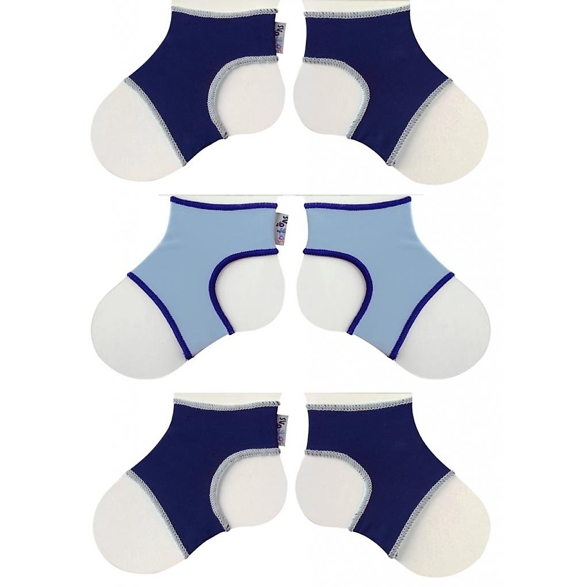 Sock Ons Classic (6-12 Months), Navy, Navy & Baby Blue, 3 Pack Option 8