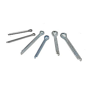 Everbilt 164 Pcs Galvanized Zinc Plated Steel Cotter Pin Clip Assortment Combo Pack Kit Set Key Fastner -Small- 6 Different Sizes- Not Metric, Made for USA, with USA Sizes-Extended Prong