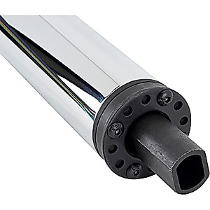 Universal GM Tilt Steering Column, 30" Chrome Finish, Floor Shift, 5-Position Tilt, Integrated Turn Signal & Hazard Switch, Compatible with '69-'94 GM Specs, Includes Ignition, Keys, & Billet Levers