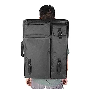 4K Art Portfolio Case Artist Backpack and Tote Cloth Bag Waterproof Sketch Ding Board Bag Art Carrying Bag Art Supplies Bag(2)
