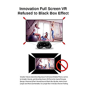NEWSTYP 5~7inch VRG Pro 3D VR Glasses Virtual Reality Full Screen Visual Wide-Angle VR Glasses Box for 5 to 7 inch Smartphone Eyeglasses with Bluetooth Remote Control (Black Basic)