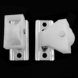 ZZLZX 4PCS Cord Pulleys for Roman and Pleated Shades, Roman Shade Cord Pulley Small Plastic Cord Lock