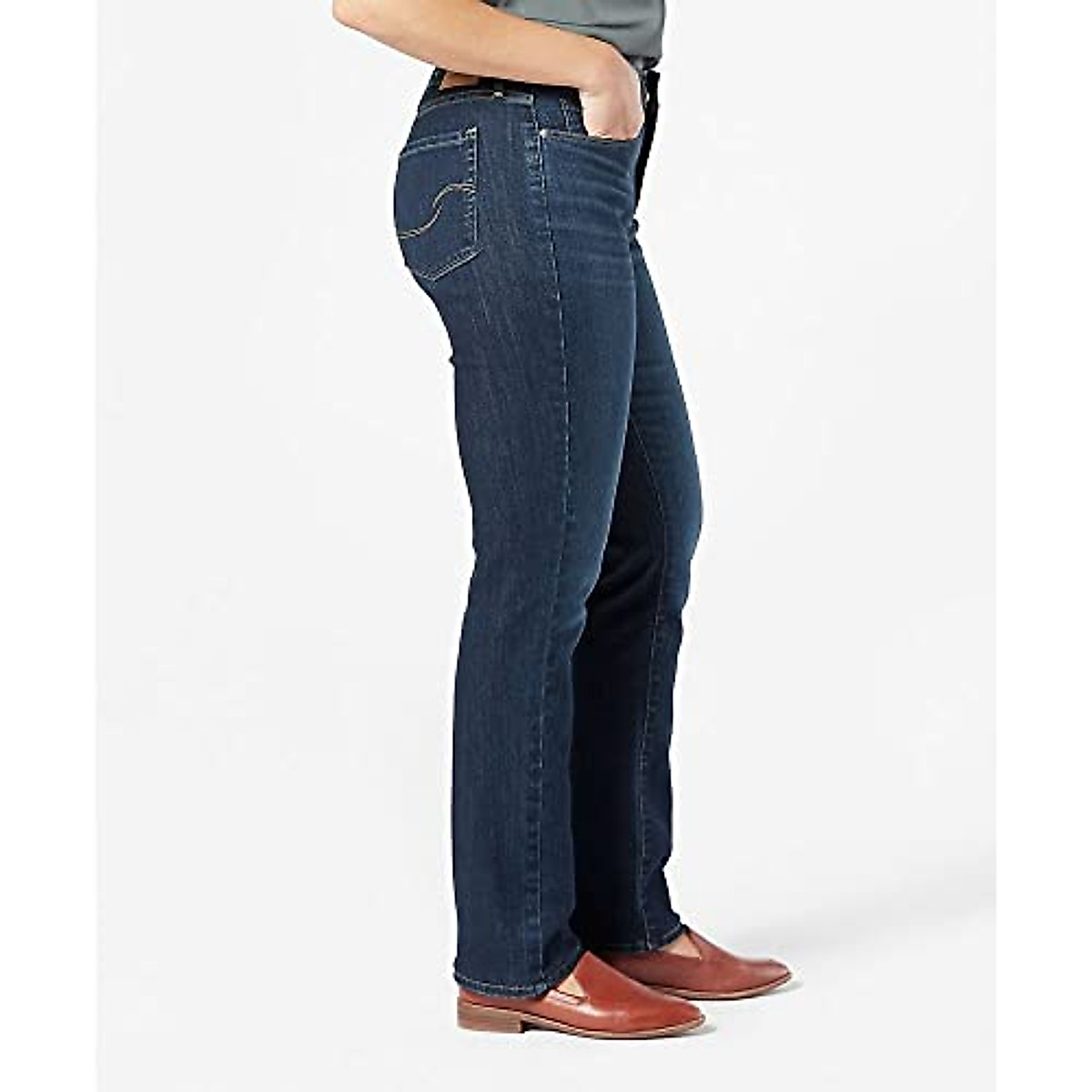 Levi Strauss Signature Gold Women's Modern Straight Jeans (Available in Plus Size), Angel Island, 14 Regular