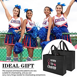 Olgaa 48 PCS Cheerleader Gifts 24 PCS Cheer Bag Portable Cheer Makeup Bag PVC 24 PCS Keychain Cheerleaders Bulk Cheerleading Gifts Cheer Keyring for Women Girls Cheerleader Teammates Cheer Bag