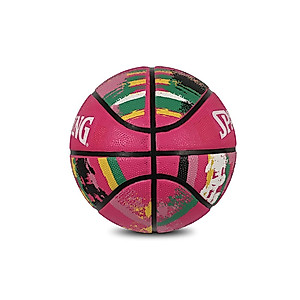 Spalding Marble Pink Women Basketball Ball Size 6 with Ball Inflating Air Pump