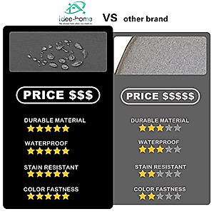 idee-home Deep Seat Patio Cushions, 24x24 Outdoor Cushions, Replacement Cushions Back Cushion, Outdoor Hampton Bay Patio Cushions for Backyard Couch Sofa, 2pcs Set, Seat: 24 x 24 Back: 24 x 22