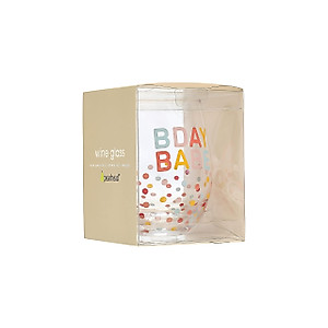 Pearhead Bday Babe Wine Glass, Birthday Party Favor, Birthday Party Accessory, Birthday Celebration Supplies, Great Gift Ideas for Her,15 oz.