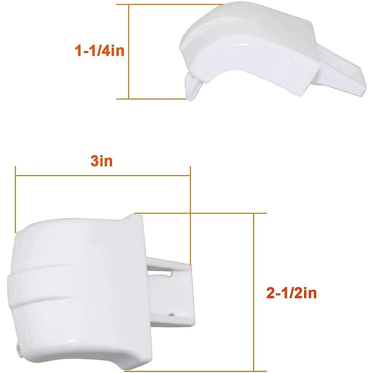 Van SanShao years Replace WR2X8345, Door Bar End Cap Replaces, Hotpoint (2 Pack)