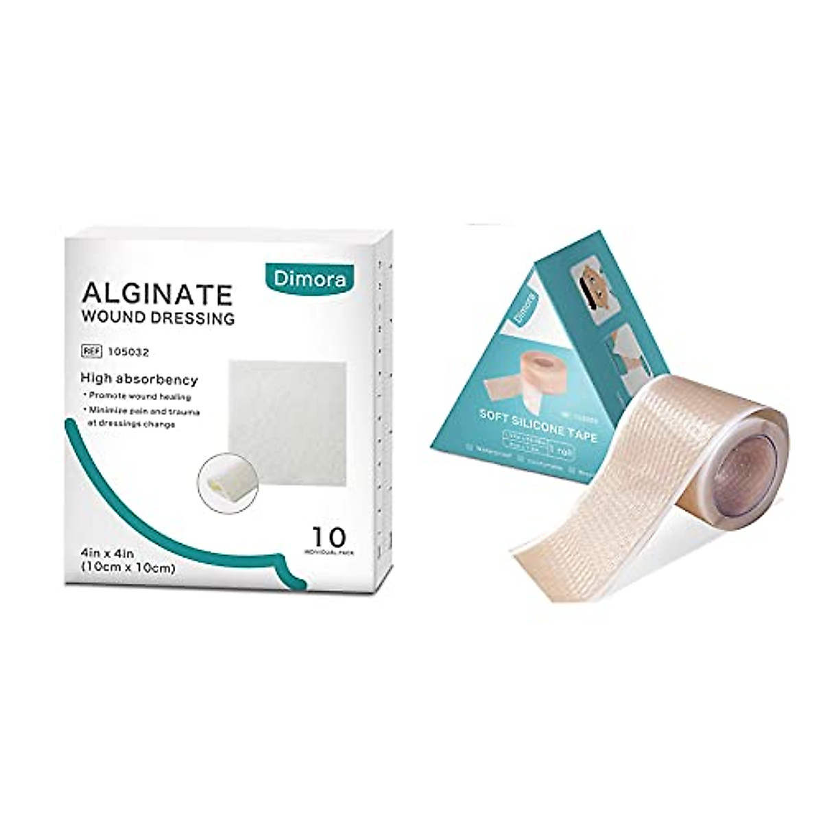 Dimora Calcium Alginate Wound Dressing & Soft Waterproof Silicone Tape with Easy Tear Design