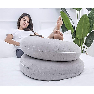 1 MIDDLE ONE Pregnancy Pillow, C Shaped Full Body Pillow for Maternity Support, Pregnant Women Sleeping Pillow with Velour Cover (Grey)