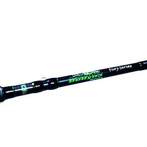 Dobyns Rods Fury Series 7’0” Spinning Fishing Rod | FR703SF | Medium Fast Action Rod | Modulus Graphite Blank with Kevlar Wrapping | Fuji Reel Seats and Alconite Guides | Line 8-17lb Lure 3/16 -⅝ oz., Black/Green (FR 703SF)