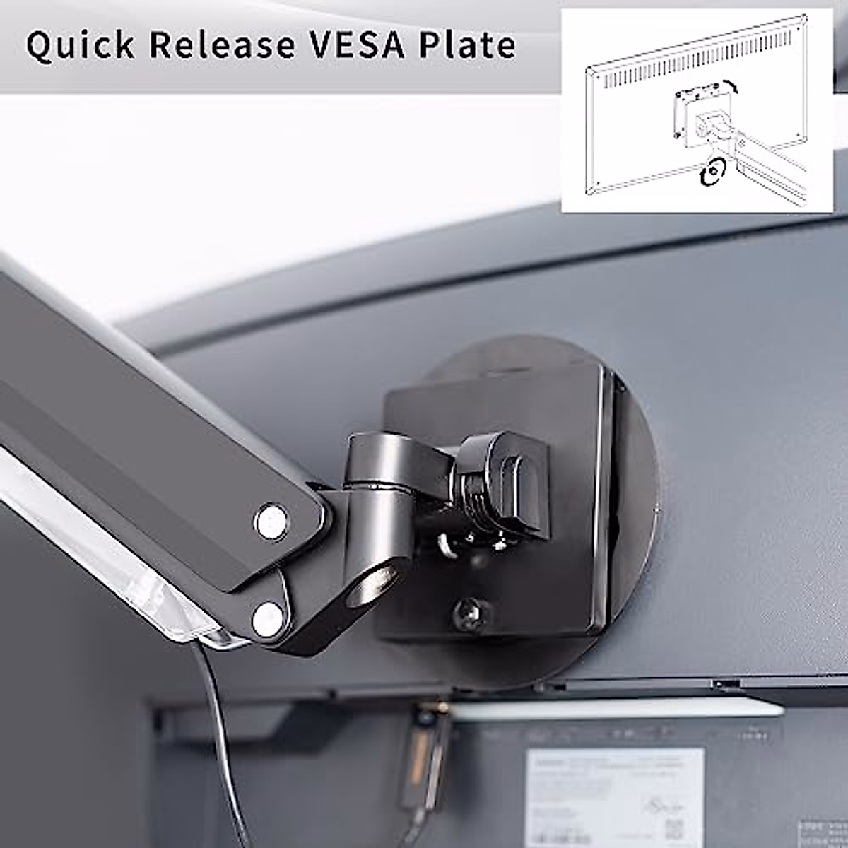 VIVO Premium Aluminum Heavy Duty Monitor Arm for Ultrawide Screens up to 49 inches and 44 lbs, Single Wall Mount, Pneumatic Height, Max VESA 100x100, Black, MOUNT-V101G1