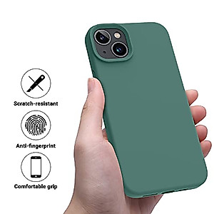 OTOFLY Designed for iPhone 14 Plus Case, Silicone Shockproof Slim Thin Phone Case for iPhone 14 Plus 6.7 inch （Pine Green）