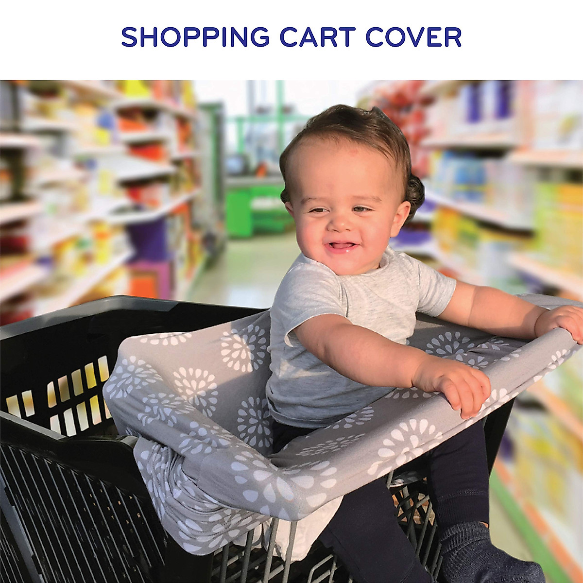 Nuby Carrier Car Seat Cover and Shopping Cart Cover - Multipurpose can be Used as Nursing Cover and Scarf